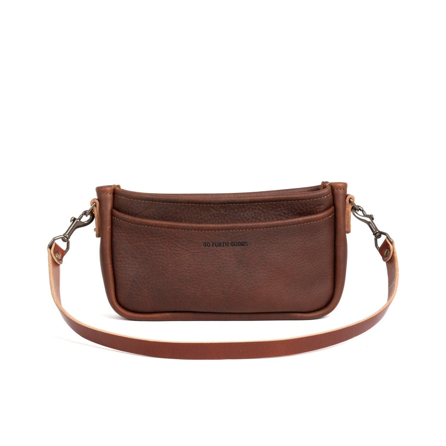 RENNIE LEATHER SHOULDER BAG - DARK SADDLE - IN STOCK – Go Forth Goods