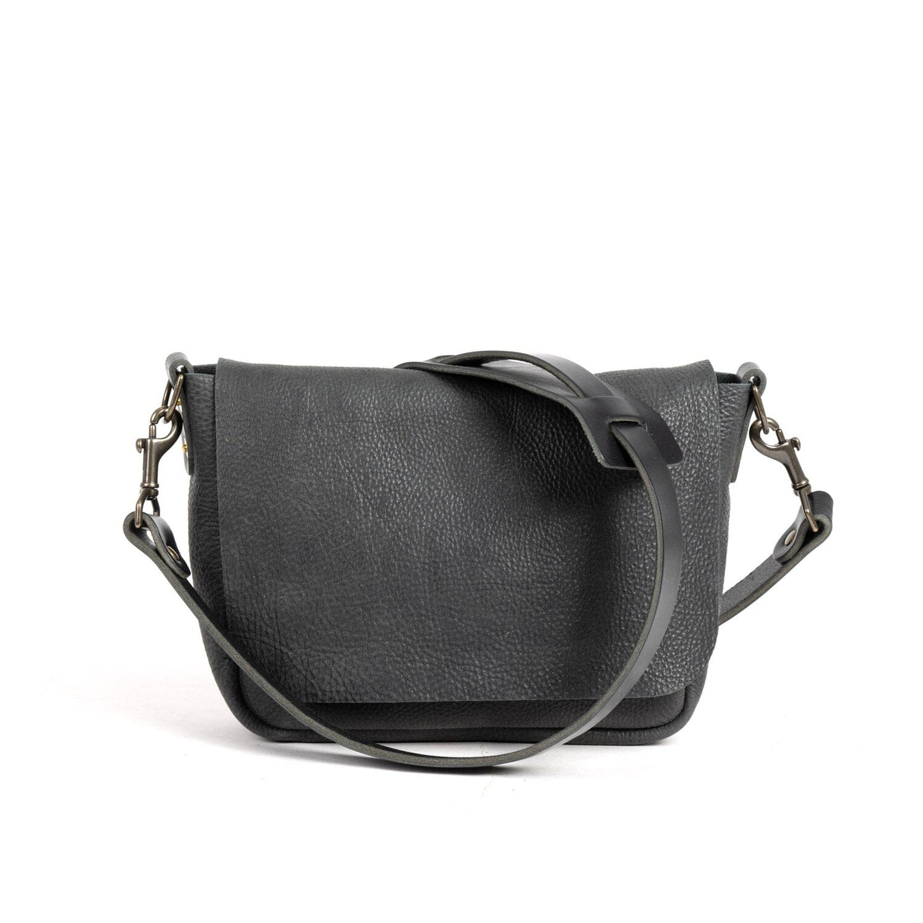 KINDLE LEATHER SATCHEL - SMALL - RAVEN - IN STOCK – Go Forth Goods