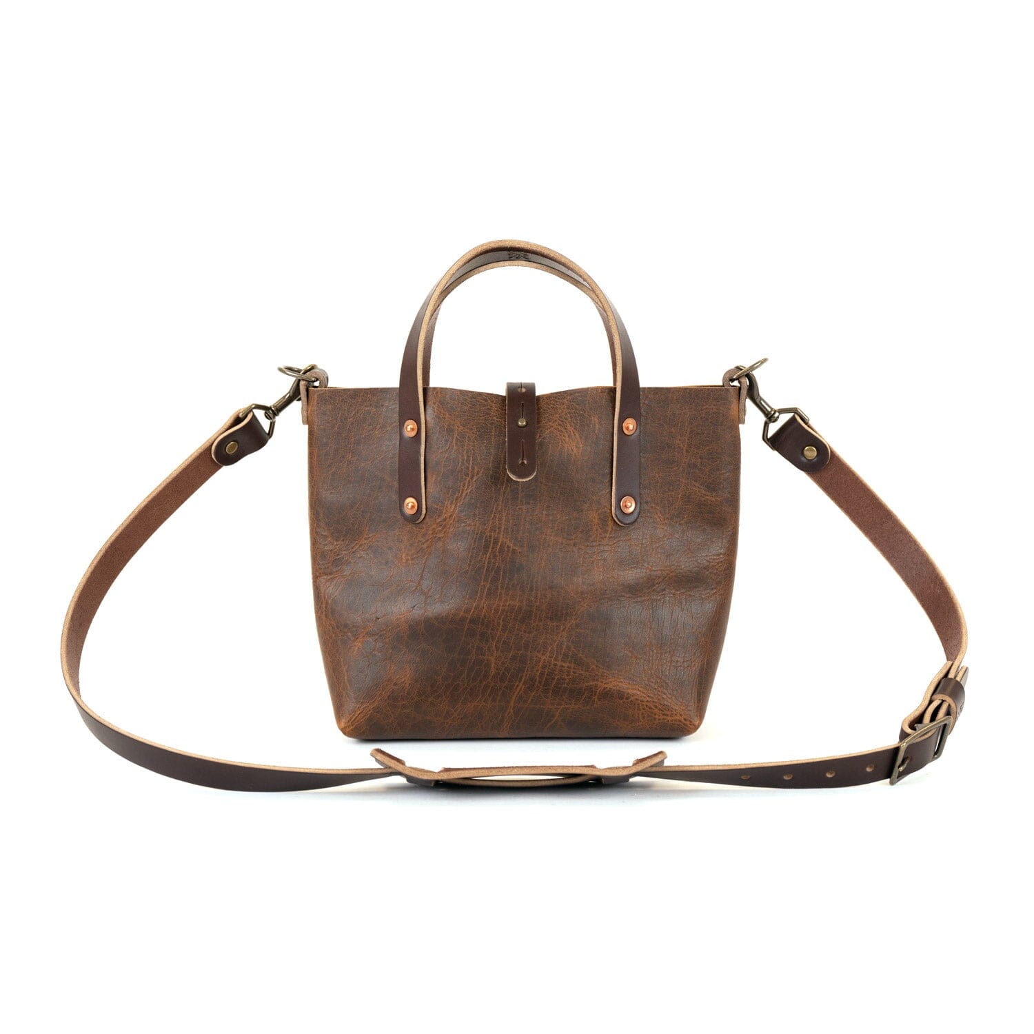 AVERY LEATHER TOTE BAG - MINI CROSSBODY TOTE | MADE IN USA – Go Forth ...