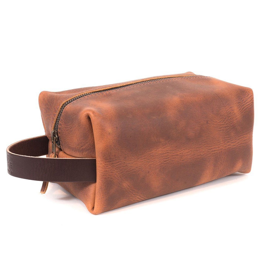 Handmade Leather Dopp Kit | Leather Toiletry Bag | Go Forth Goods - Go ...