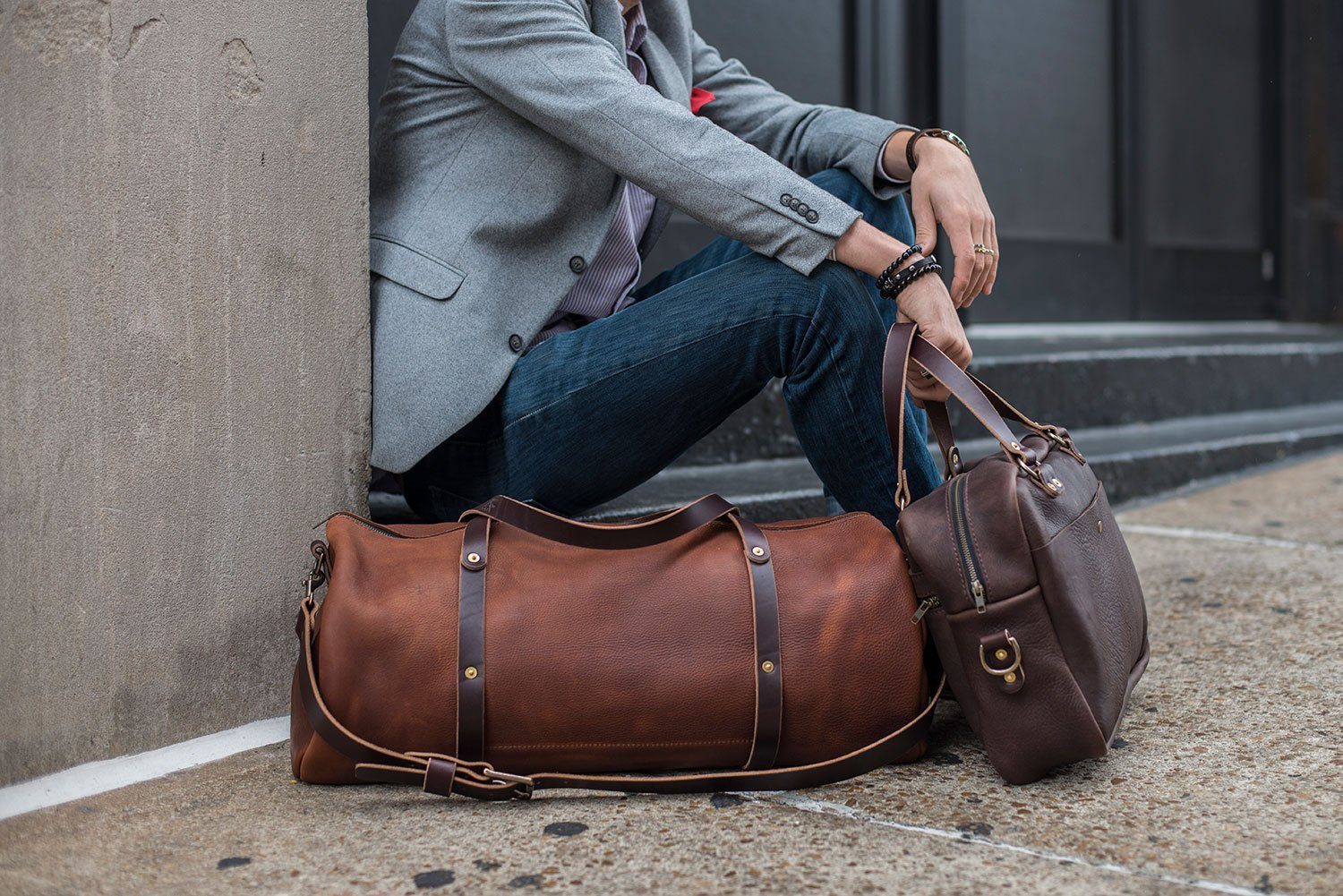 WILLIAM LEATHER ZIPPERED DUFFLE BAG | MADE IN USA | GO FORTH GOODS - Go ...