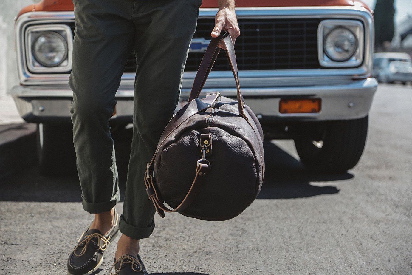 WILLIAM LEATHER ZIPPERED DUFFLE BAG | MADE IN USA | GO FORTH GOODS - Go ...