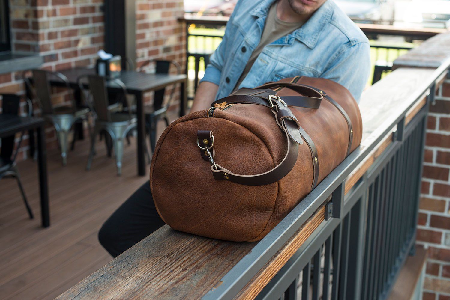 WILLIAM LEATHER ZIPPERED DUFFLE BAG | MADE IN USA | GO FORTH GOODS - Go ...